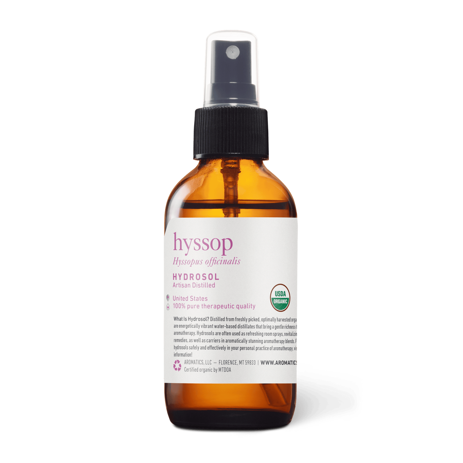 Organic Hyssop Hydrosol - Aromatics International