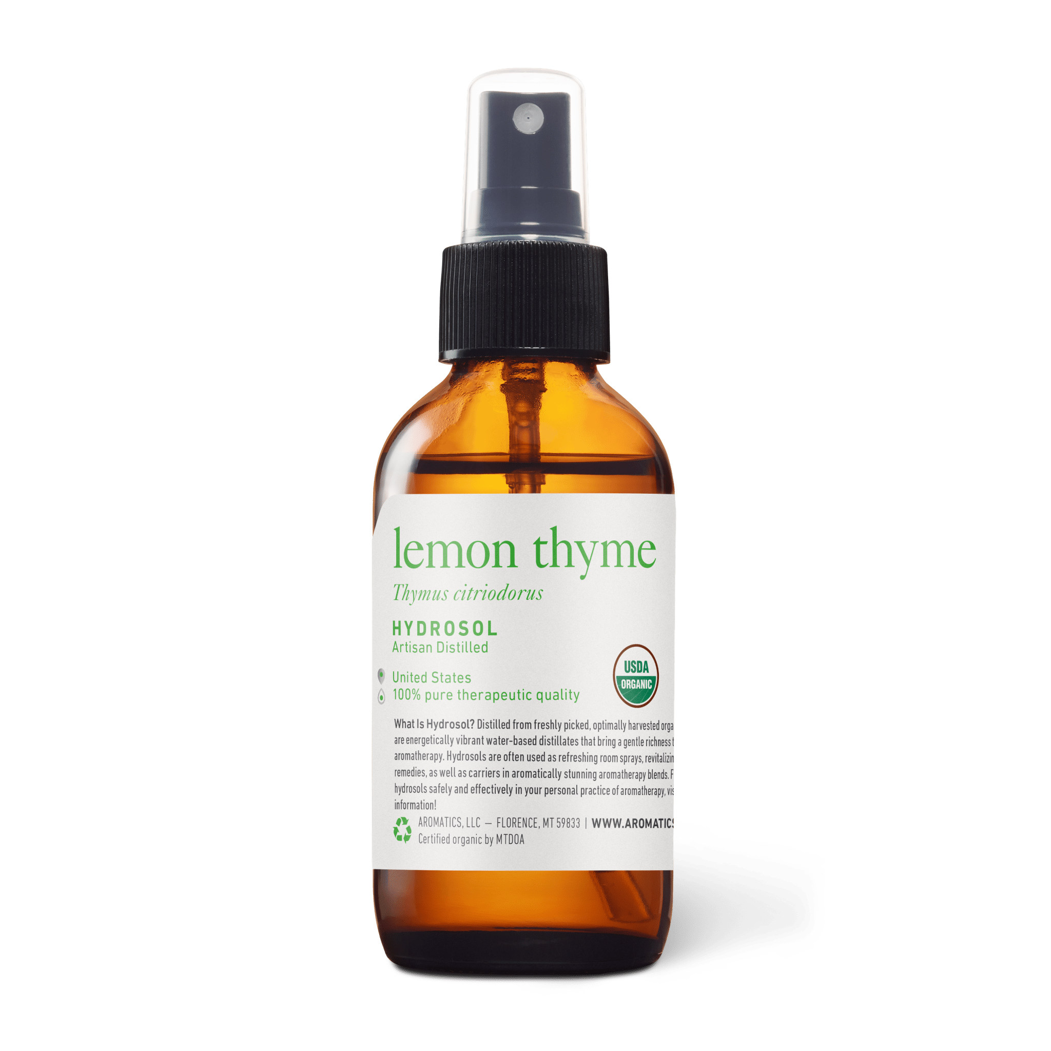 Organic Lemon Thyme Hydrosol - Aromatics International